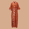 Nro Orange Àdìrẹ Afrobe – Hand Dyed African Dress, Boho Maxi Robe ...
