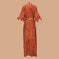Nro Orange Àdìrẹ Afrobe – Hand Dyed African Dress, Boho Maxi Robe ...