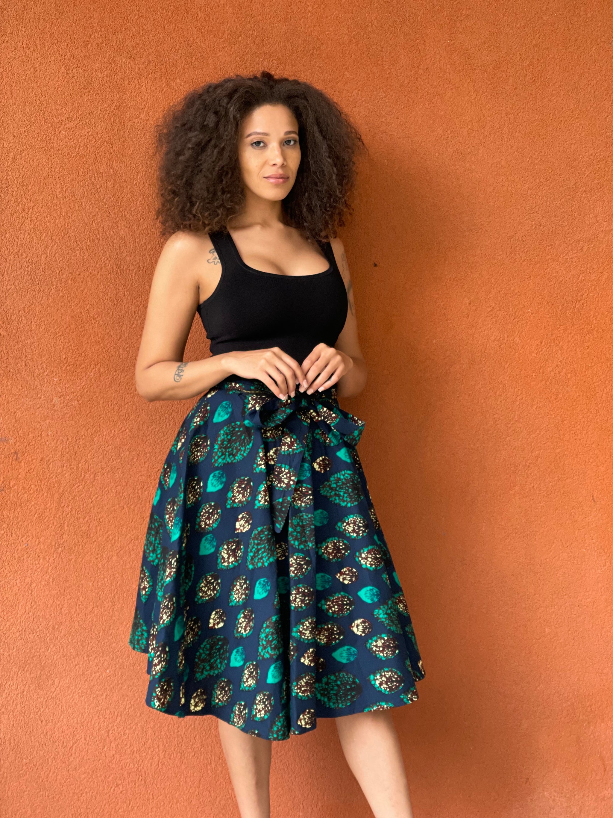 Fea Reversible Wrap Skirt (Short) – African Print Wrap Skirt, High ...