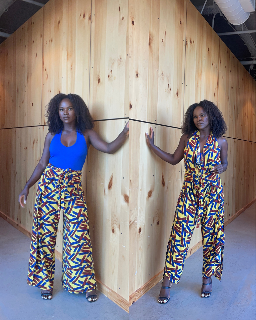 Rume Jumpants – Convertible Jumpsuit to Pants, Wrap Crepe Pant | Besida